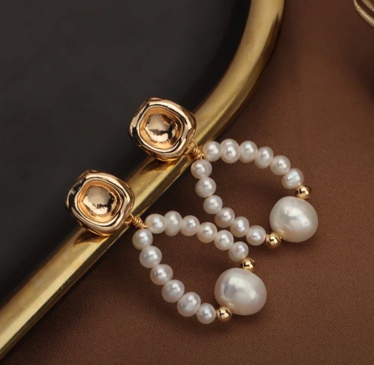 Серьги с подвесками, жемчуг пресноводный культивированный, жемчуг культивированный