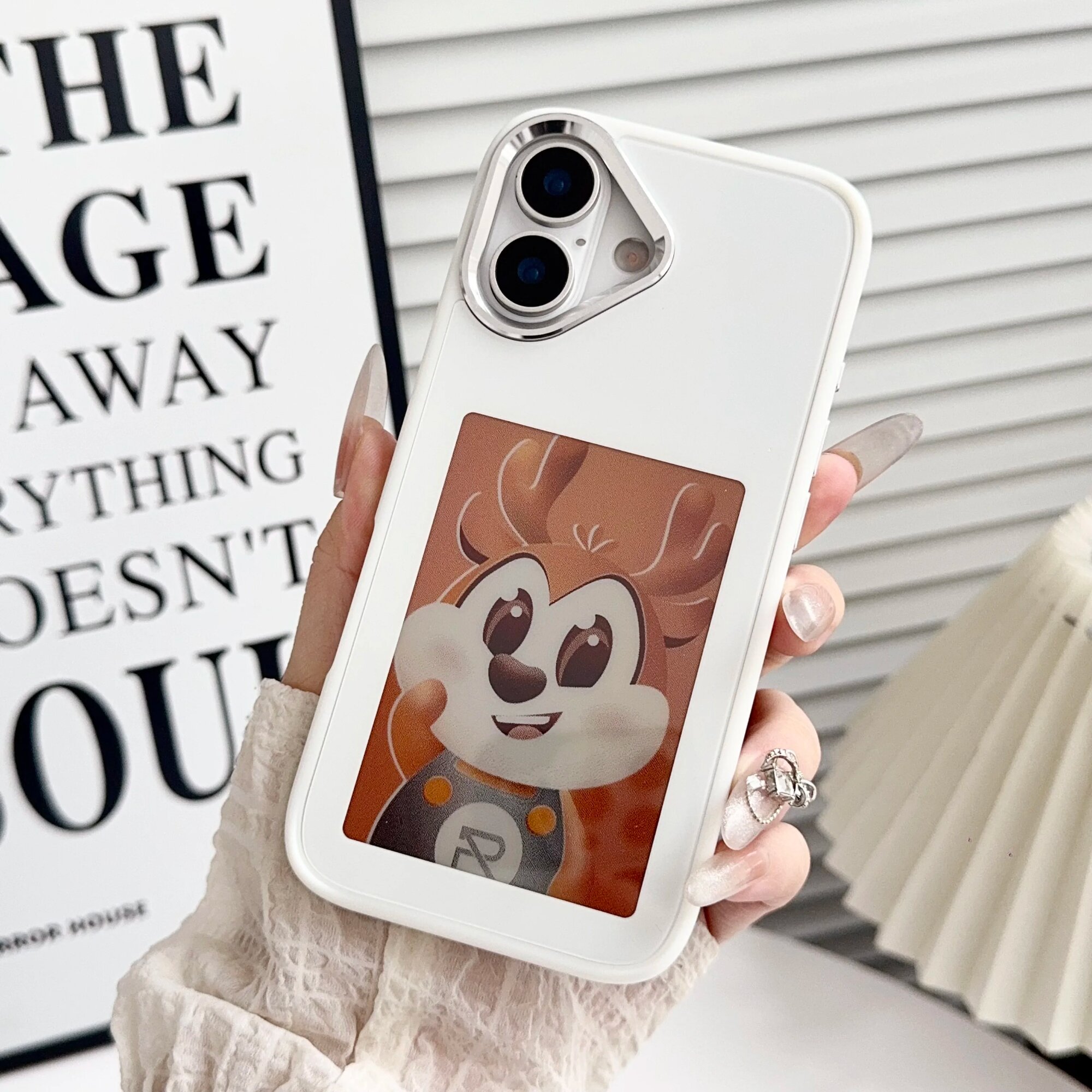 Eink Screen Smart NFC APP Refresh Чехол для телефона «сделай сам» для iPhone 17, 17 Pro Max Защитный чехол Персонализированная бумага без батареи белый, For iPhone 17