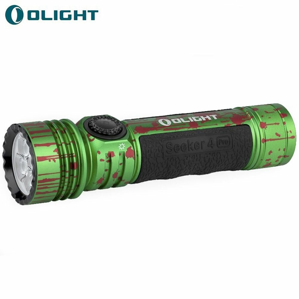 Фонарь Olight Seeker 4 Pro Zombie Green (Cool White), 21700, 260 метров, 4600 люмен (Комплект)
