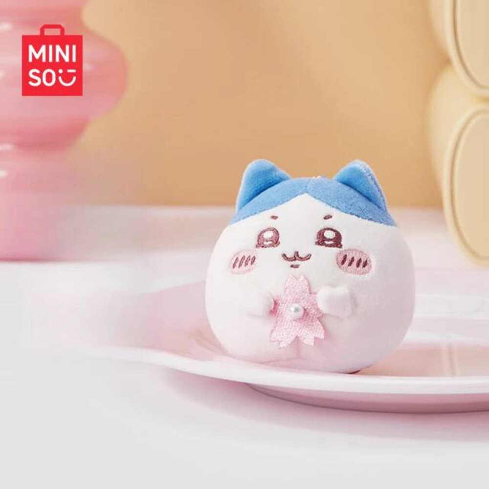 Подвеска-плюшевая кукла MINISO с изображением Чиикавы из мультфильма «Хачиваре Усаги Момонга Ракко», значок, брелок, аксессуар для рюкзака, подарок на день рождения.