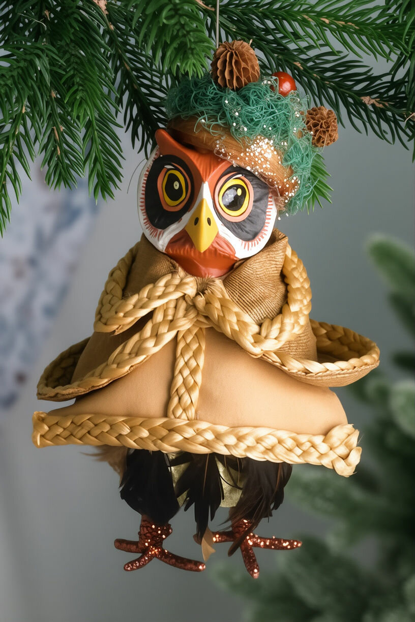 Ёлочная игрушка филин альтерманн, пенополистирол, 25 см, Винтер Деко (Winter Deco) 5001060