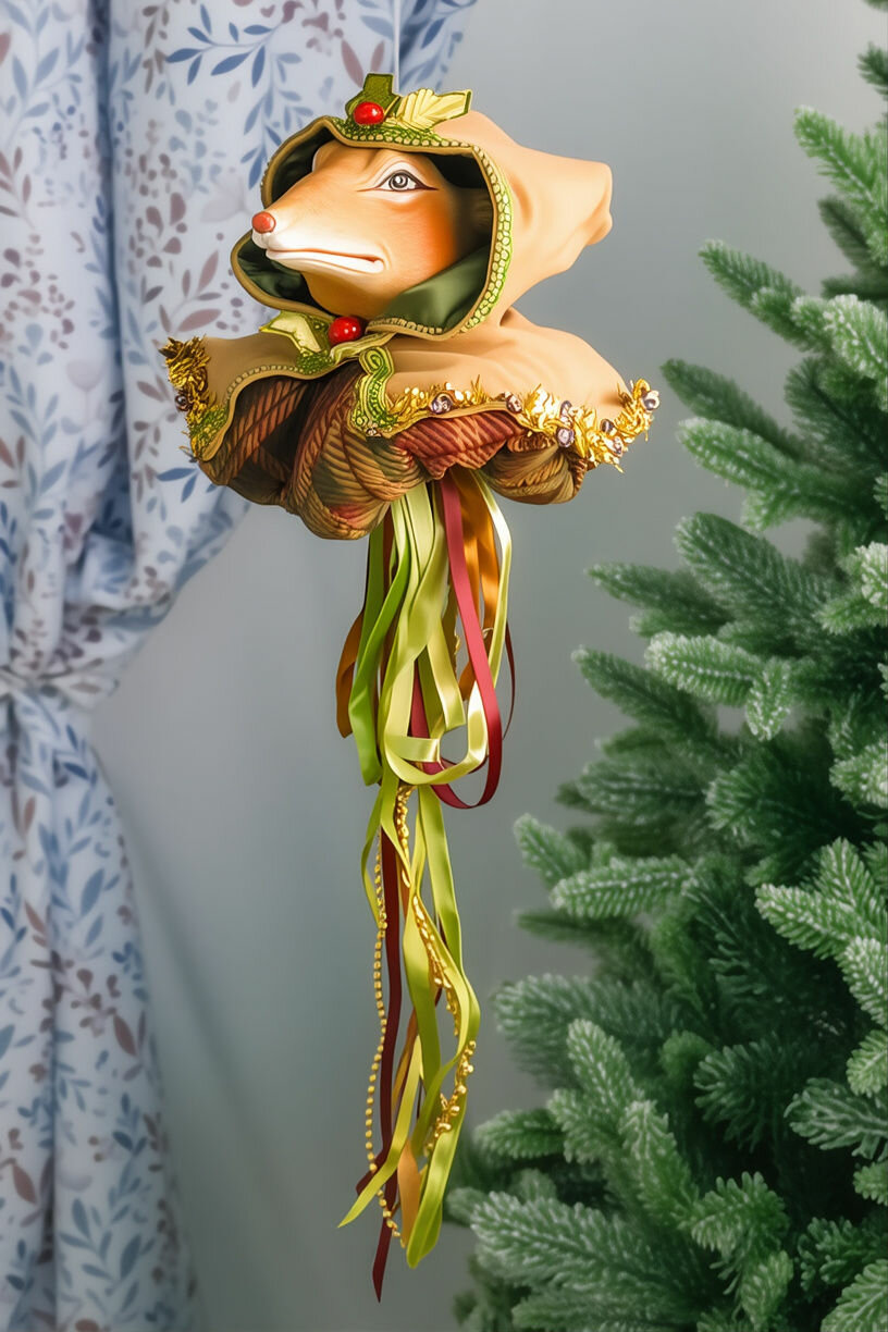 Ёлочная игрушка белка робин ГУД, полистоун, 35 см, Винтер Деко (Winter Deco) 5001032