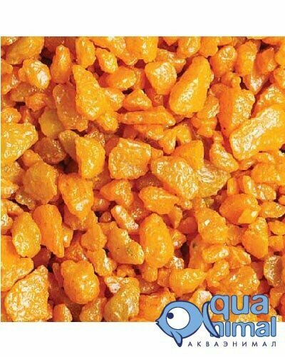 Грунт цветной "оранжевый" 3-5мм вес-1кг д/аквариума (АкваГрунт)