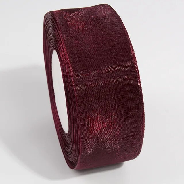 10 метров прозрачная шифоновая лента из органзы кружевные ленты для рукоделия Рождество Хэллоуин свадебное украшение ткань для упаковки подарков