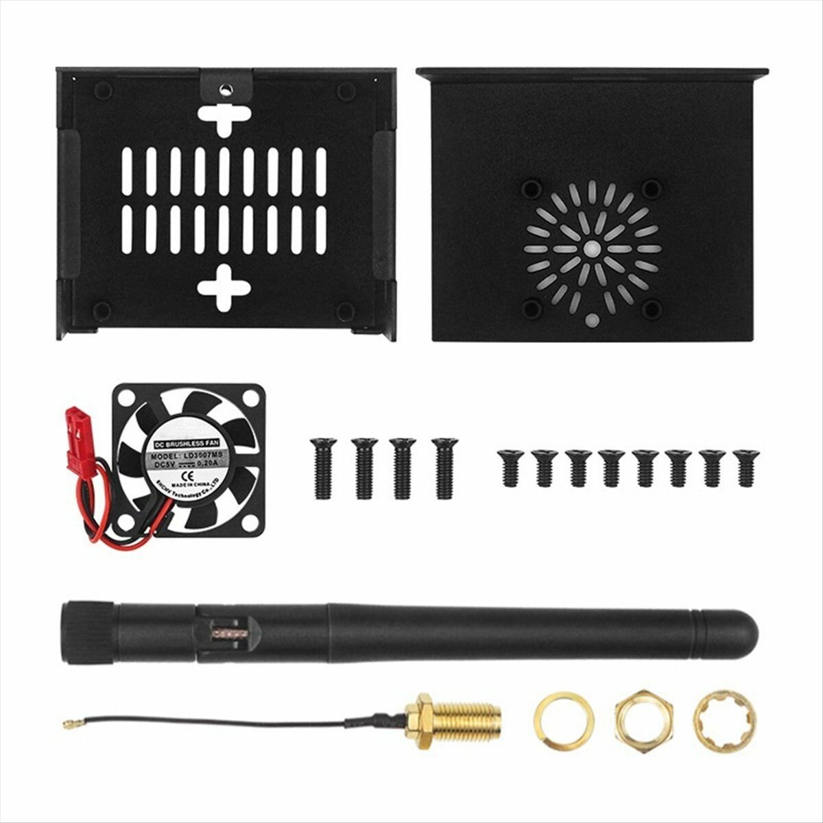 Для Orange Pi Zero 3 Металлический корпус с вентилятором и радиатором (без антенны)