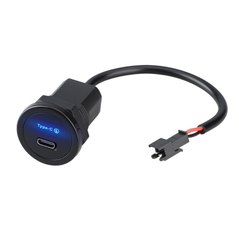 30 Вт PD3.0 USB Type C Розетка для Быстрой Зарядки Автомобильного Автобуса, 12 В/24 В Адаптер Питания для Крепления на панели