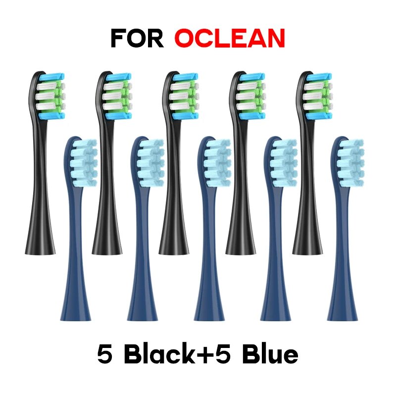 Насадки для зубной щетки Oclean 10 шт. 5Black5Blue