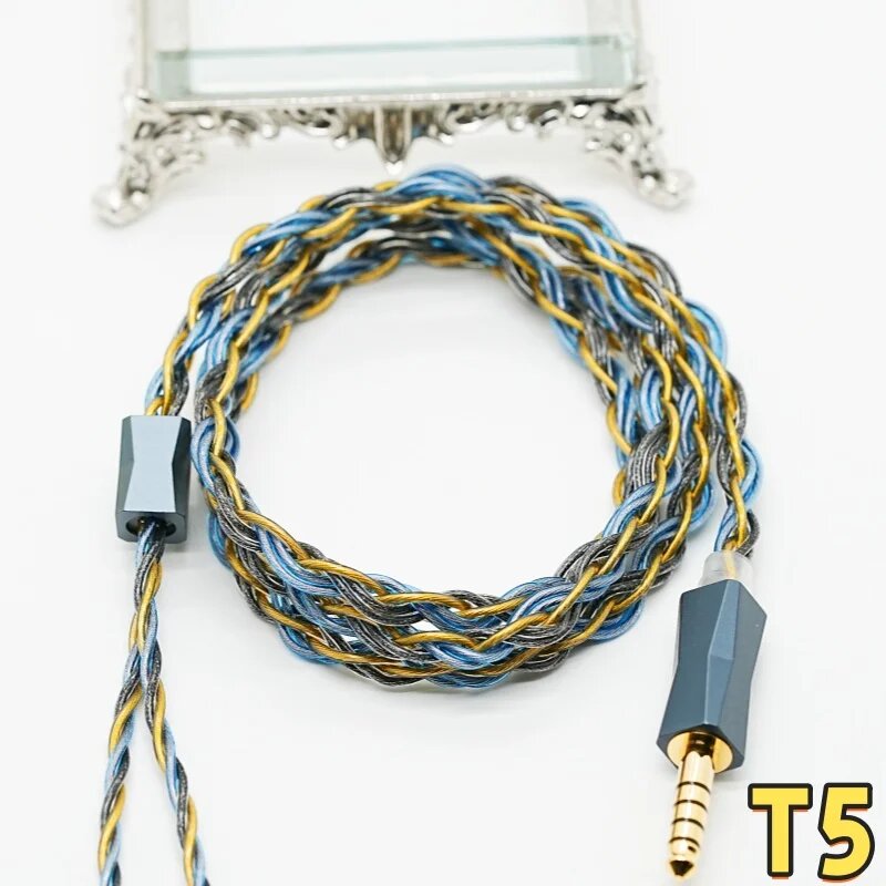 XINHS HIFI T5 6-жильный аудиокабель для наушников 4.4mm-MMCX