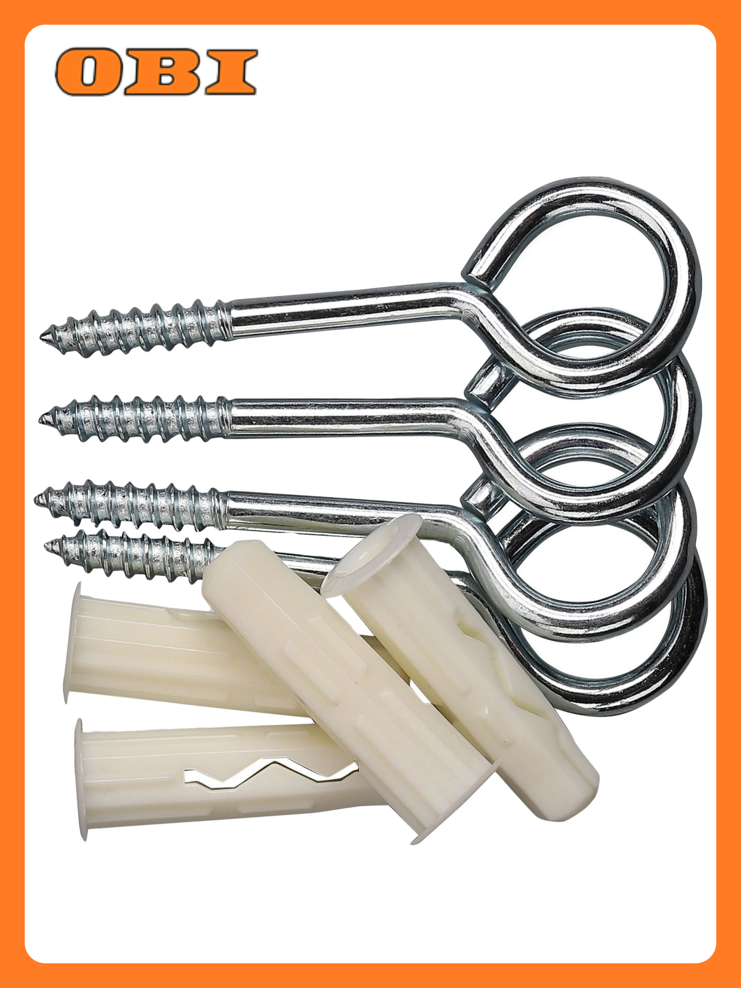 Дюбель европартнер MULTI Plug 10x40 мм с петля-шурупом 4,75x50 мм 4 шт