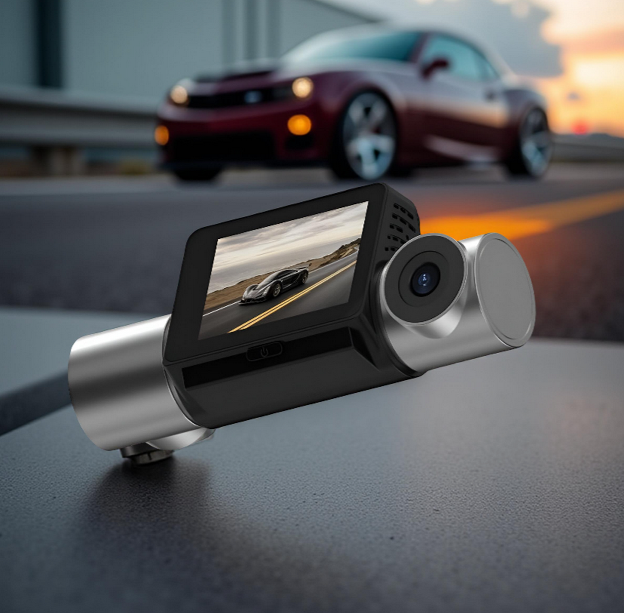 Видеорегистратор автомобильный с тремя линзами LCD 2,45" WI-FI Bos-Mini A17L (черный)