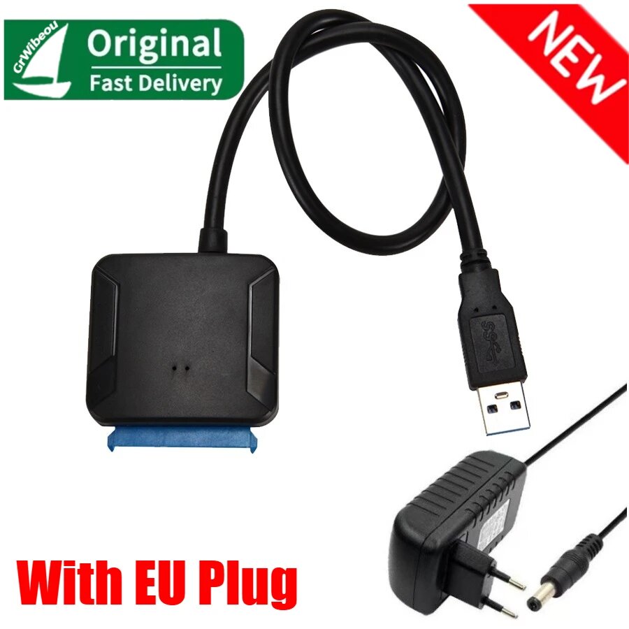 Адаптер USB 3.0 - SATA GRWIBEOU для SSD/HDD 2.5/3.5" (Package C)
