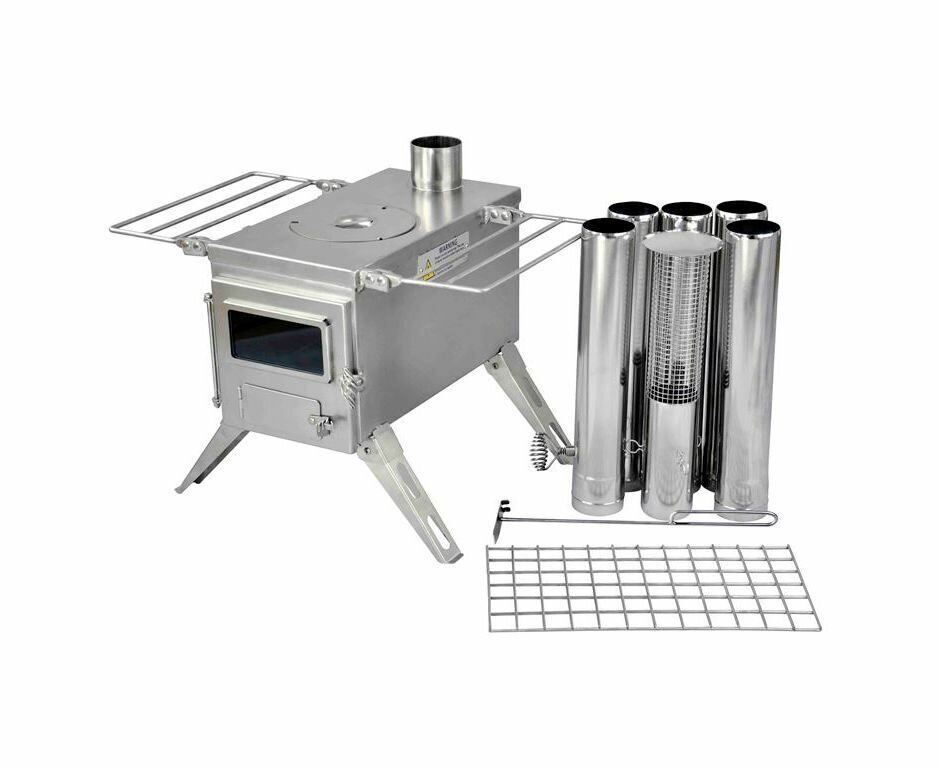 Печь походная Winnerwell Nomad Medium (D дымохода 63 мм), нерж. ст. AISI 304
