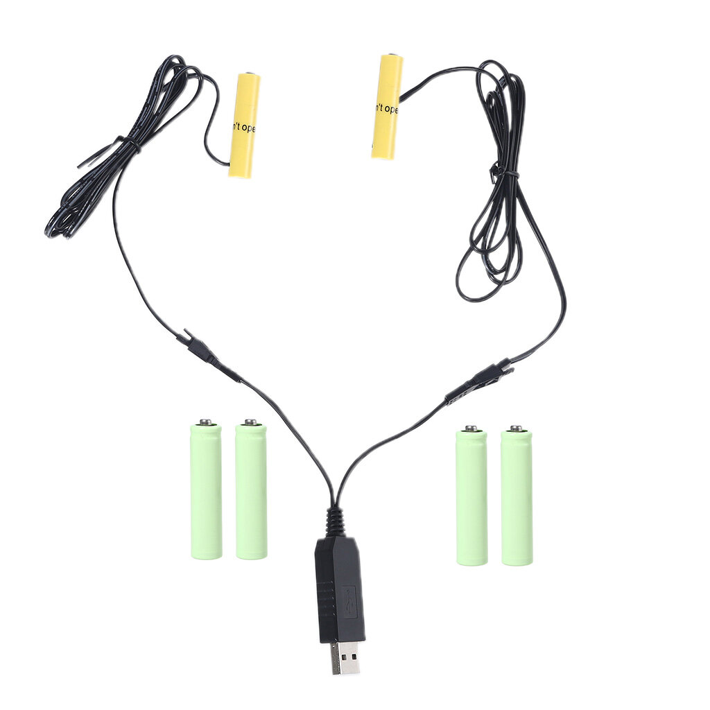 2в1 батарея AAA, USB источник питания, замена 1-4 шт, 1,5 В, батарейки для часов, игрушек, камеры, Gameboy, фонарика, радио