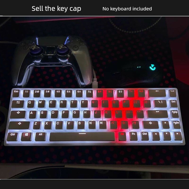 Кейкапы xtrfy k5 из PBT, тип «пудинг», для гейминга, совместимы с ATK68, Wooting60, Nano68, Fire68 Белый пудинг,
