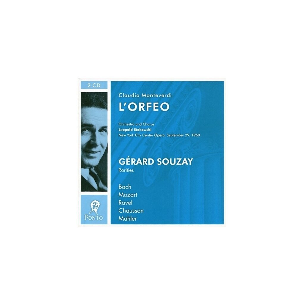 Диск MONTEVERDI L Orfeo. Souzay, Raskin, Yarick etc. New York City Centre Opera / Leopold Stokowski (2 CD)