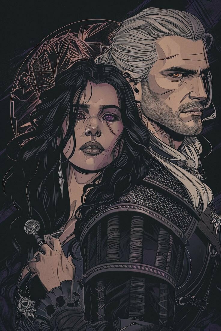 Алмазная мозаика "Ведьмак" 40х50/стразы/креативный набор