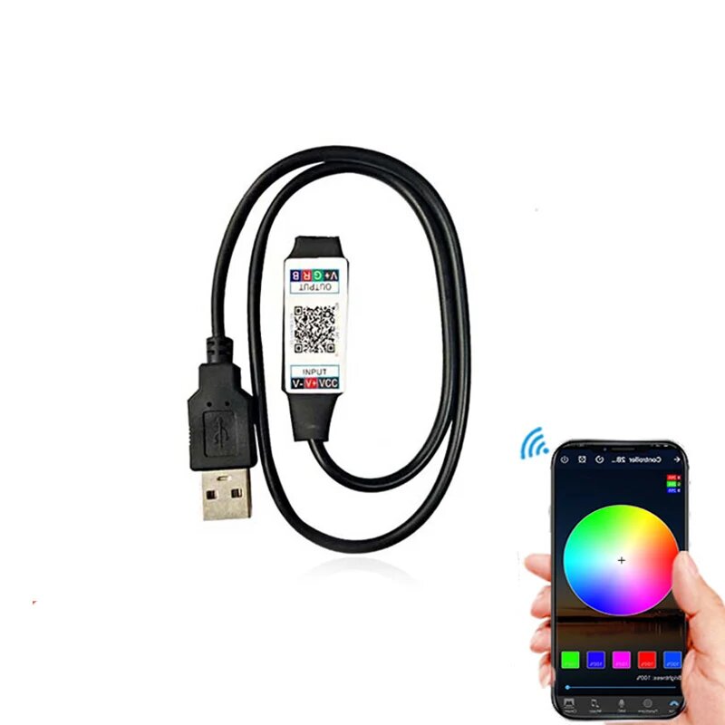 RGB лента светодиодная HICCIN 5V Bluetooth USB
