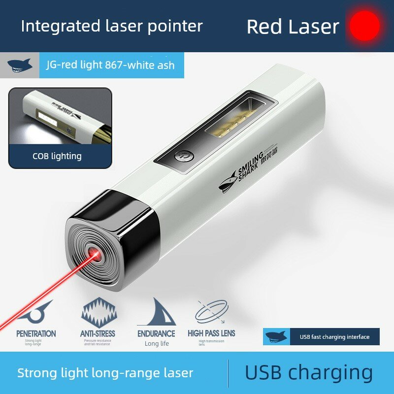 Миниатюрный фонарик с фиксированным фокусом и дальним лучом, с боковым светом для дразнения кошек, фонарик из