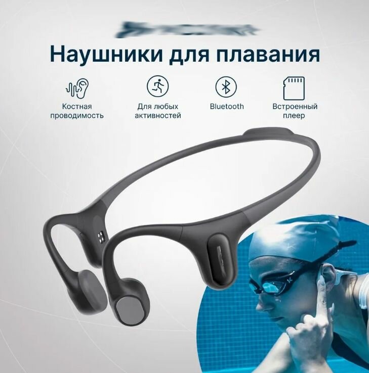 Наушники беспроводные с микрофоном, Bluetooth, USB Type-C, черный