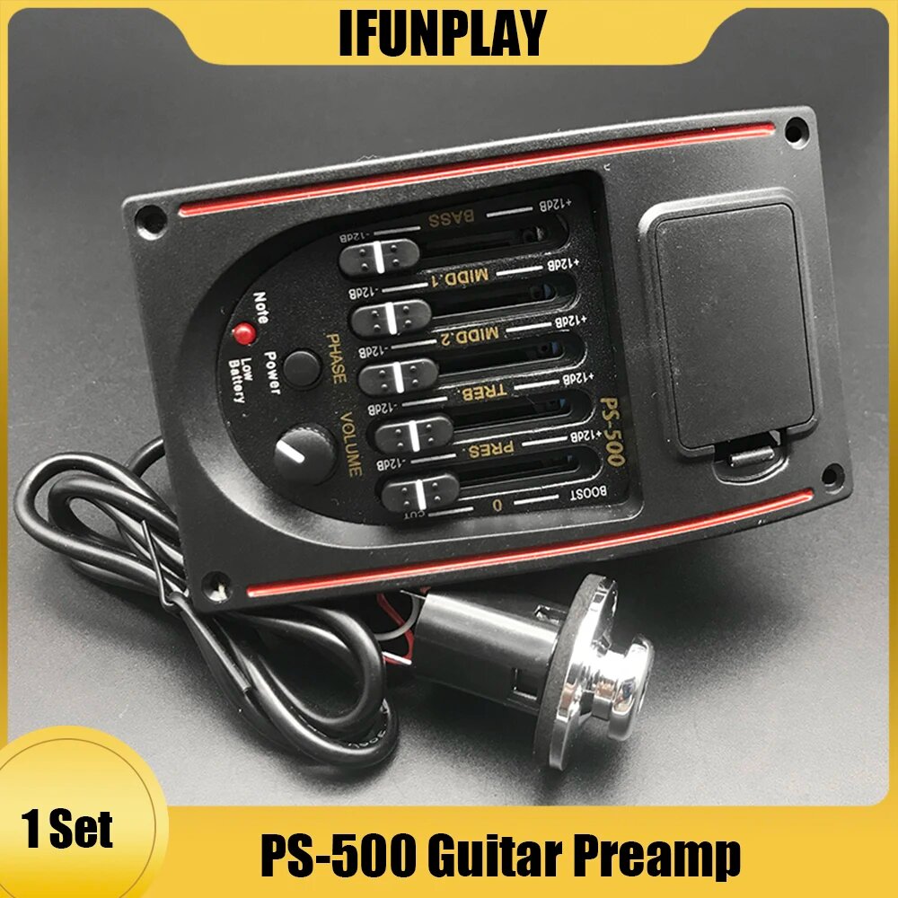 IFUNPLAY PS-500 эквалайзер для акустической гитары, цвет: with endpin cover