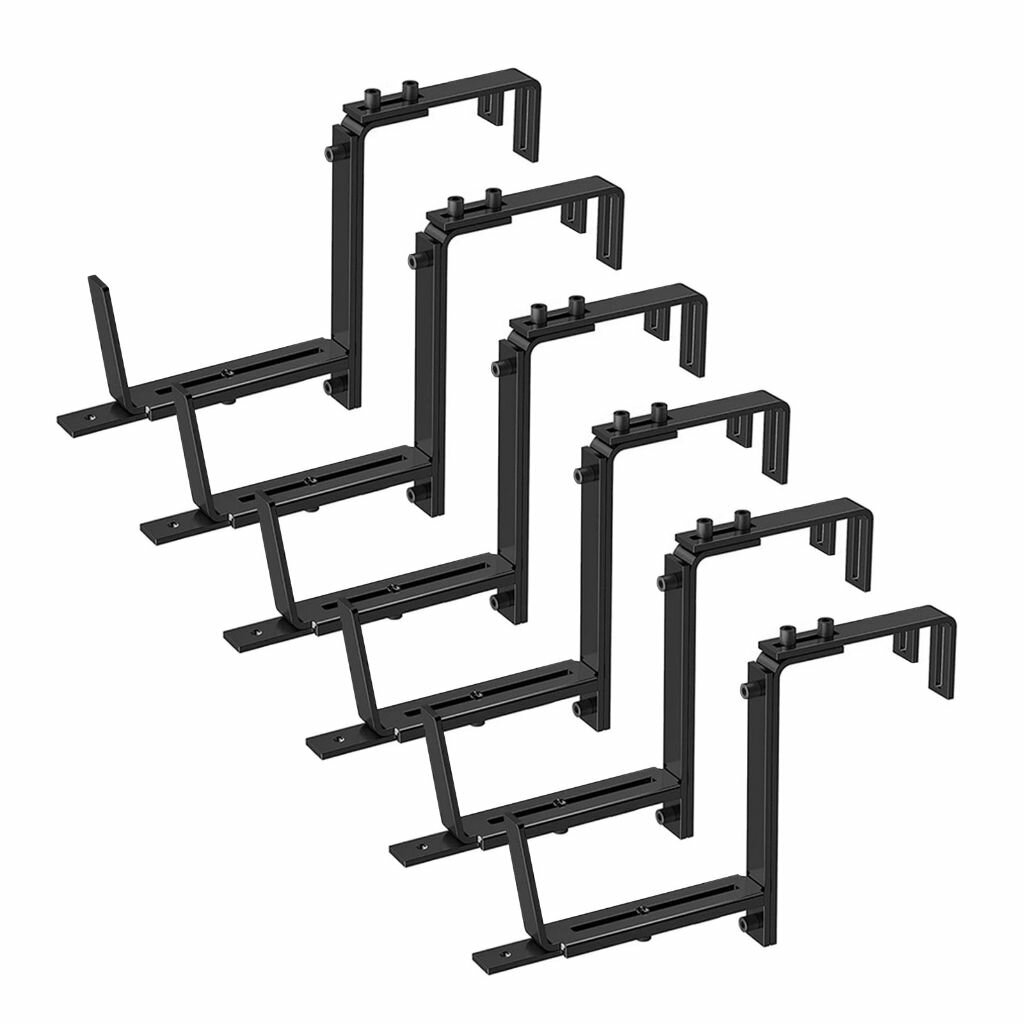 4/6 шт. регулируемые оконные кронштейны для цветочных коробок, настенные держатели растений, набор опор подоконника наружного использования