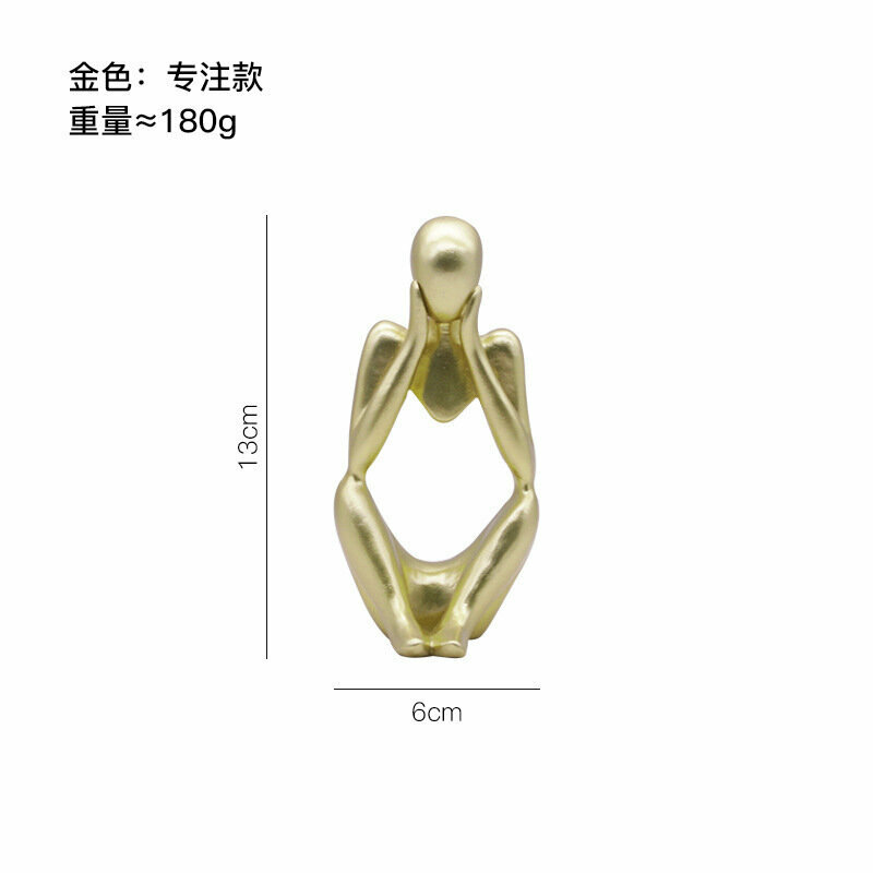 Набор абстрактных фигурок медитирующих для украшения дома, включающий абстрактные фигуры, элементы дизайна, украшения и предметы интерьера.