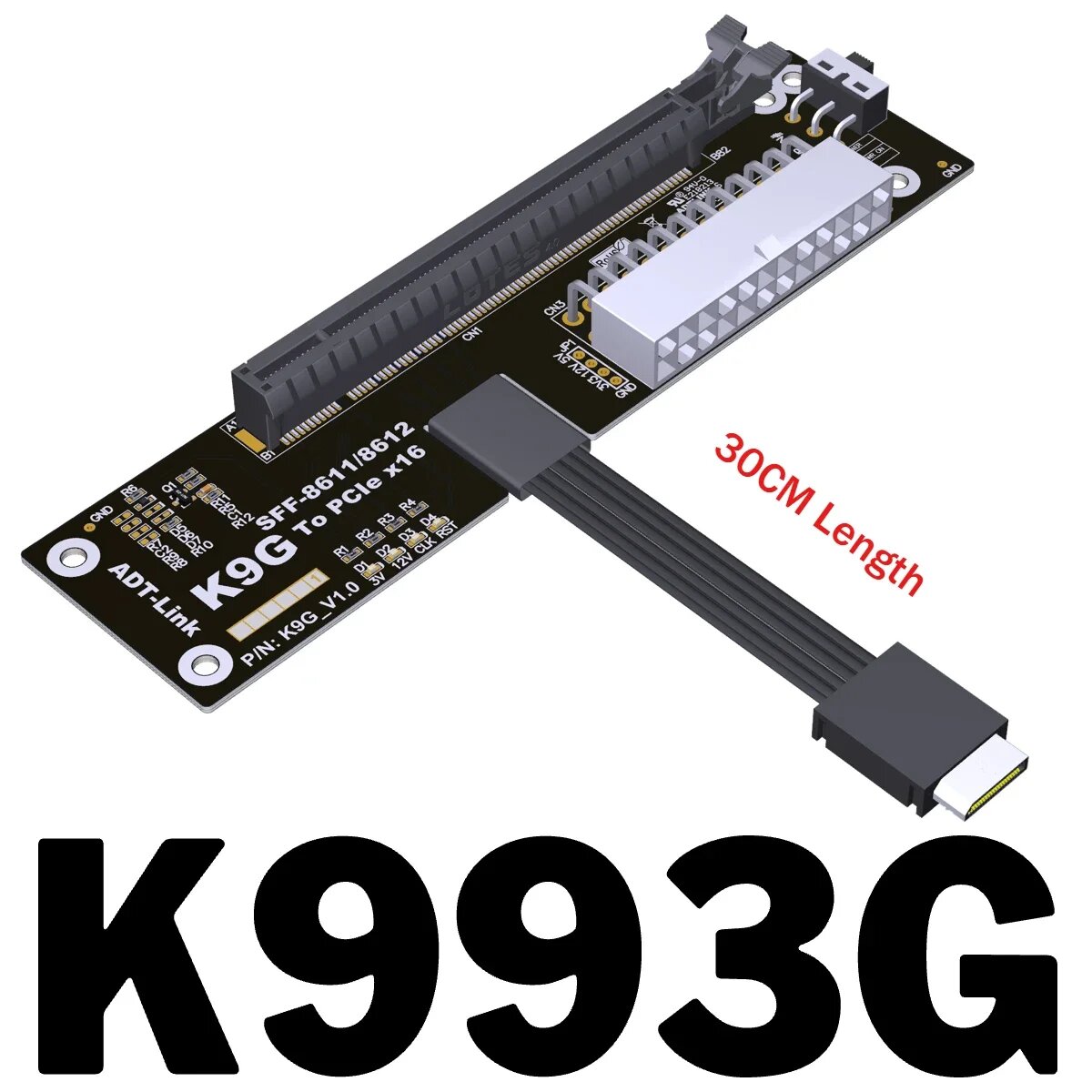 ADT-Link K993G Oculink PCIe x16 адаптер 30cm