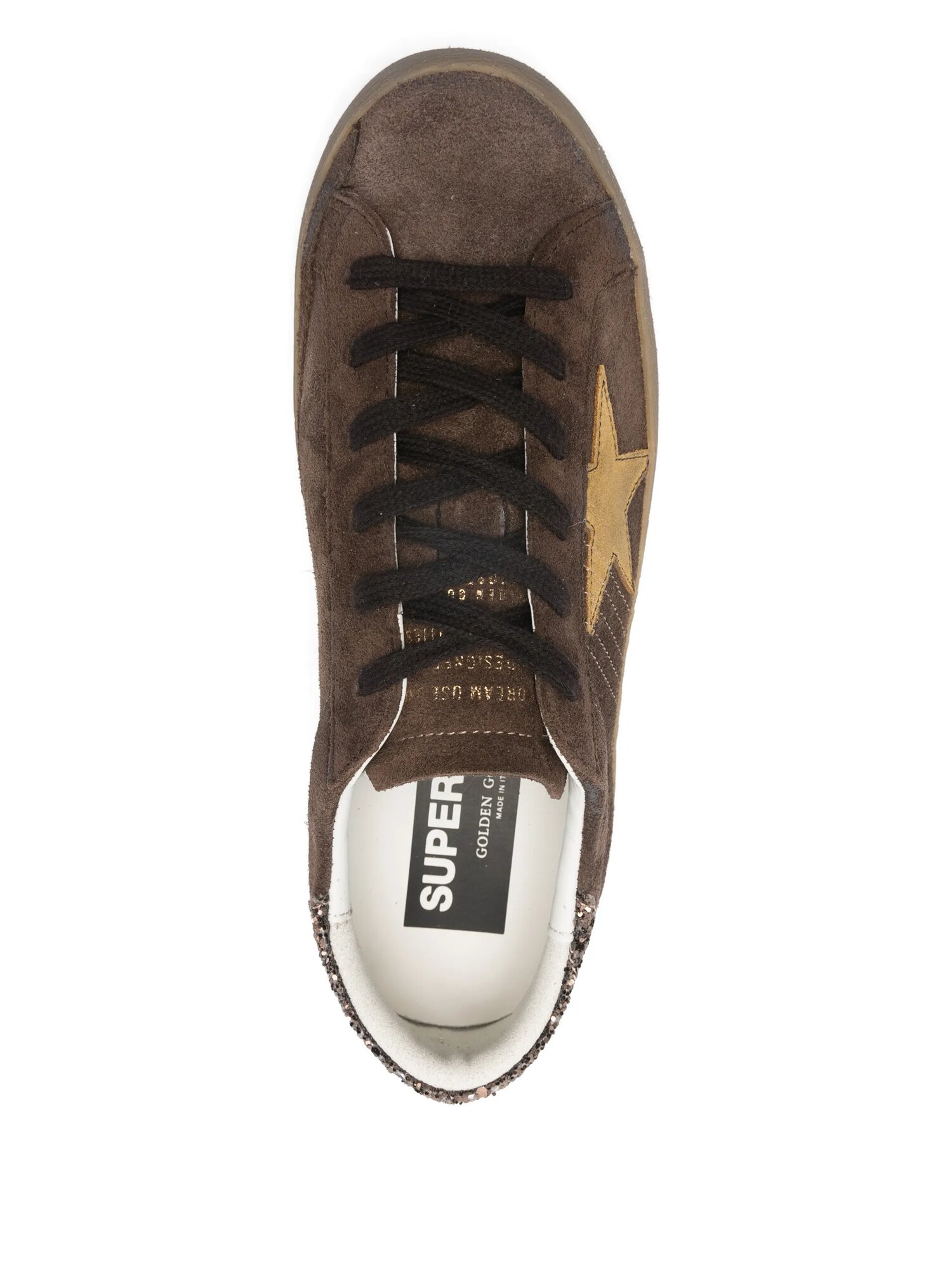 Кроссовки Golden Goose Super-Star, размер 39, коричневый/серый/оранжевый — фото 1