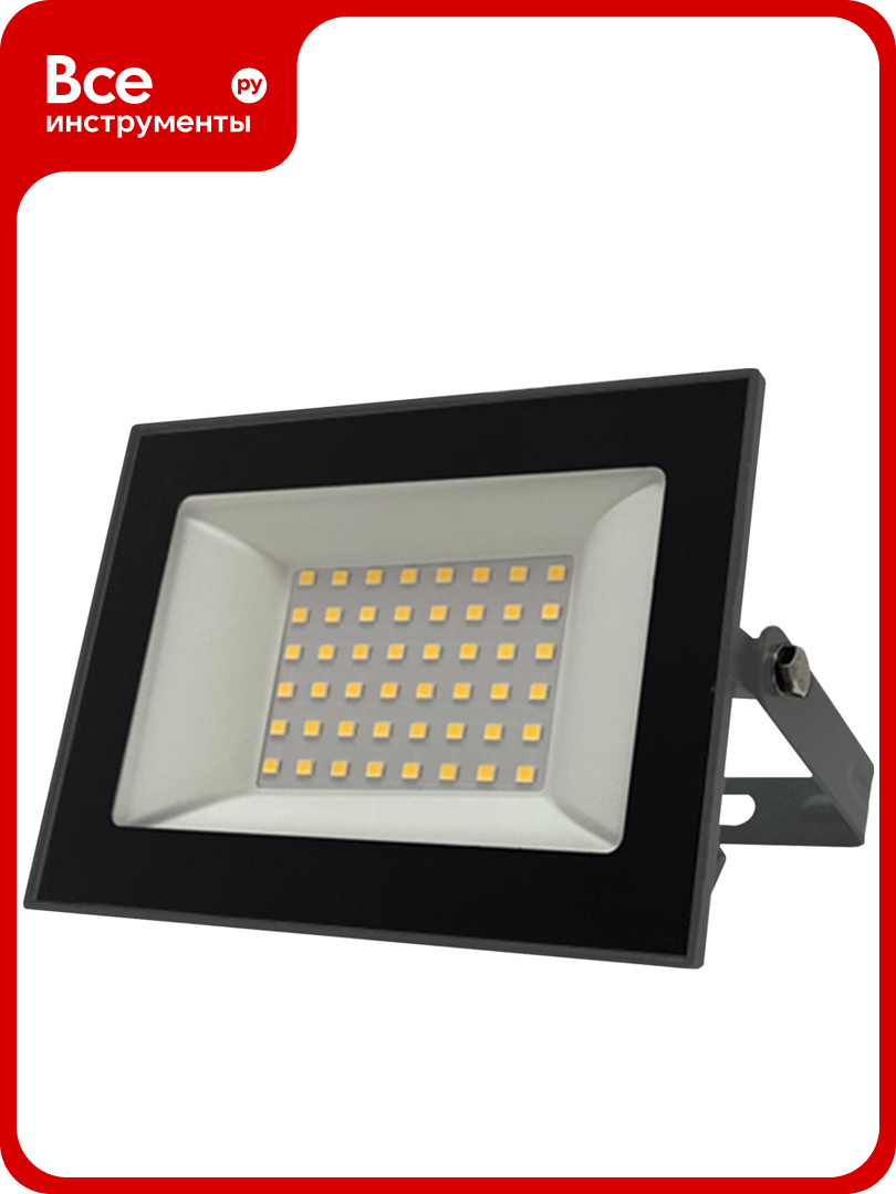 Прожектор FL-LED Light-PAD 50W Grey 2700К 5000Лм 50Вт AC220-240В 145x112x30мм 270г 616050