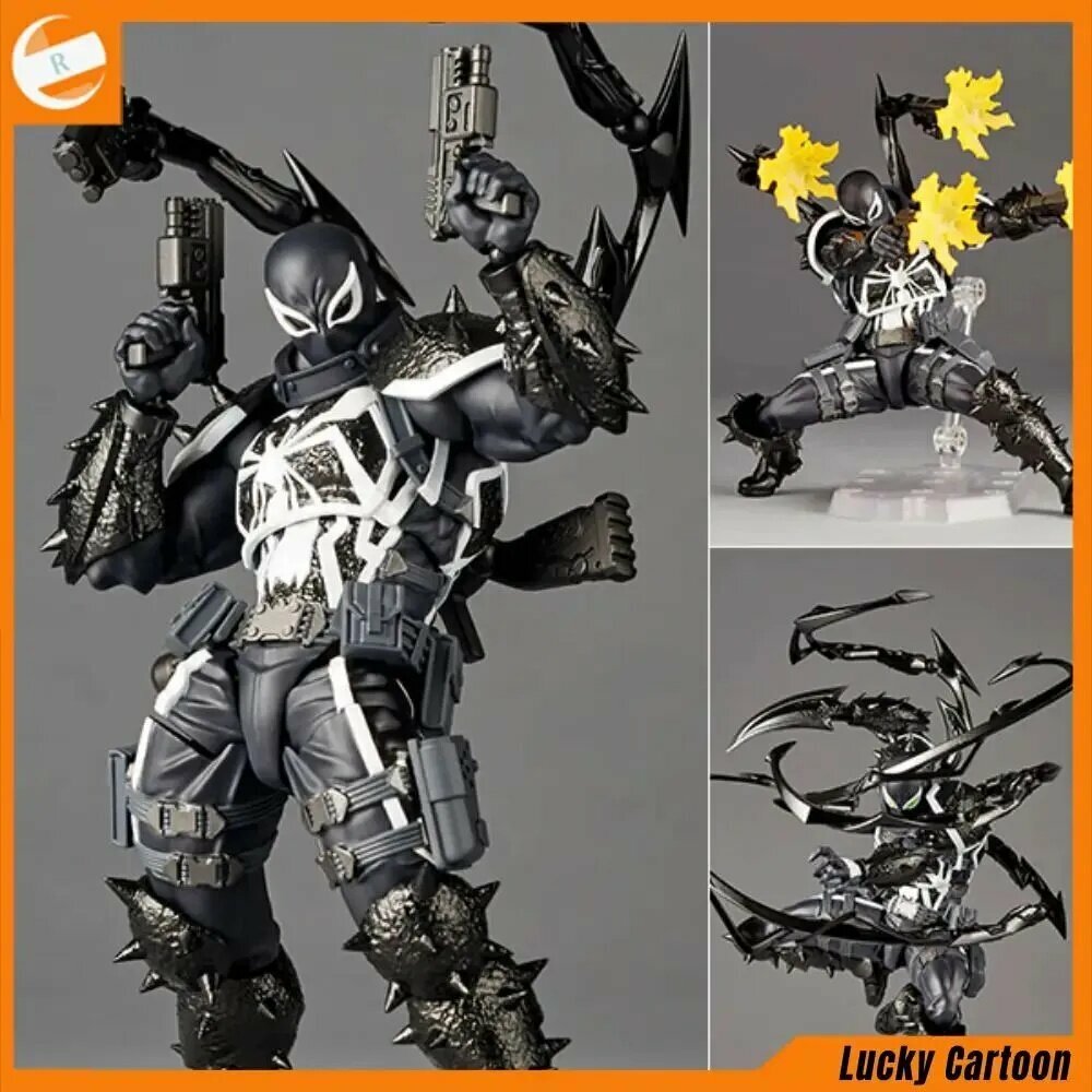 Фигурка Агент Веном черный Марвел / Marvel Agent Venom подвижные фигурки (18cm)