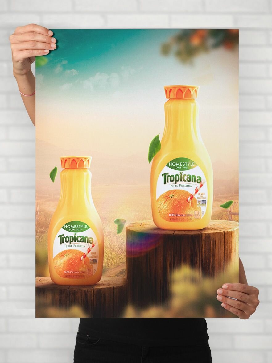 Плакат на стену для интерьера Бренды (Тропикана - Tropicana) - Постер по моде и одежде формата A2 (42x61 см)