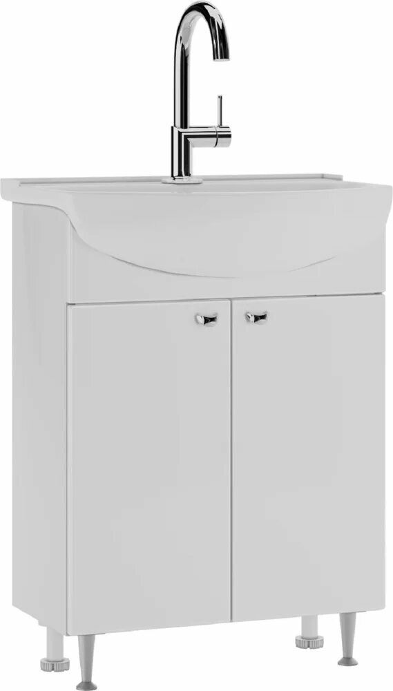 Тумба под раковину без столешницы Домино Лидер 60 белая