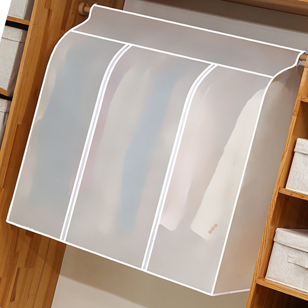 Пылезащитный чехол, подвесной для шкафа, прозрачный водонепроницаемый и пылезащитный чехол, объемная подвесная сумка для пальто, сумка для костюма-50x100x90 см