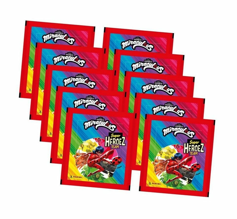 / 10 пакетиков Miraculous Super Heroez Team (50 наклеек)