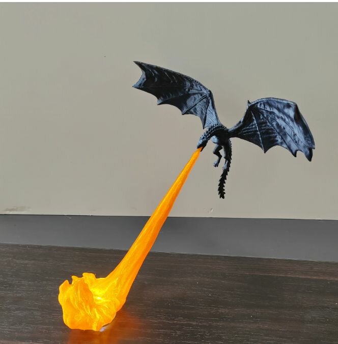 Статуэтка огнедышащий дракон. Украшение для книжной полки