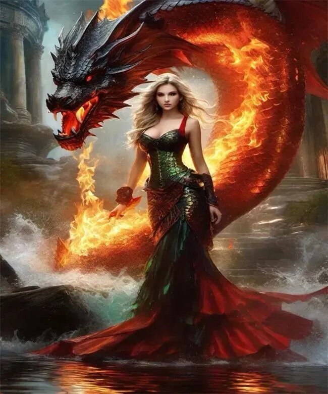 Алмазная Мозаика "Китайский Дракон" 40x50 См Алмазная Вышивка / Картина Стразами Подарков