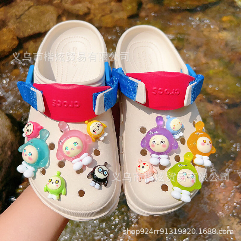 3D кукла Cartoon Eggman, аксессуары для обуви, шармы для обуви CS, съемные детские сандалии, украшение для вечеринки