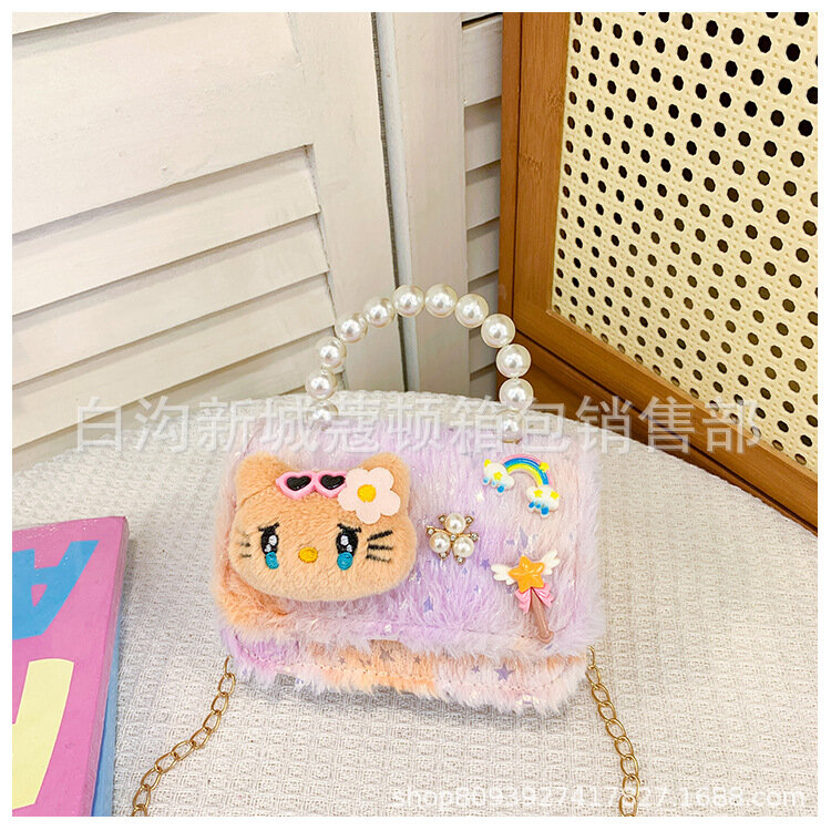 2025 Новый стильный девичий сумка модная универсальная детская сумка через плечо интернет-знаменитость маленькая девочка сумочка трендовая