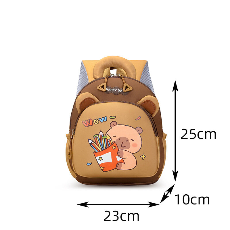 Кросс-бордерный новый рюкзак для девочек с капибарой, детская сумка через плечо для детей 3-6 лет, большая вместимость, школьная сумка для мальчиков в детском саду