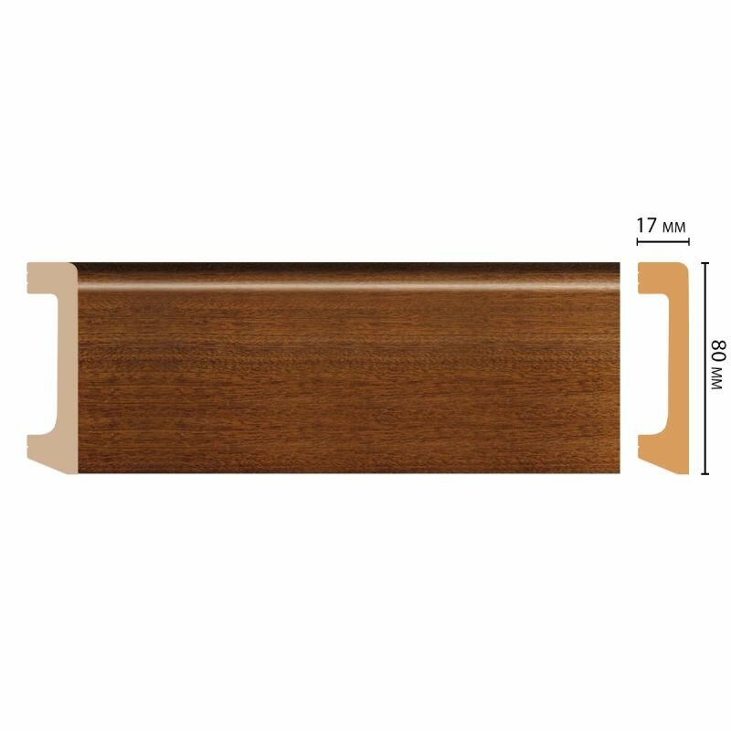 Плинтус Напольный для Ремонта Decomaster D235-75 ШК/20 В80хШ17Д2400 мм / Декомастер.