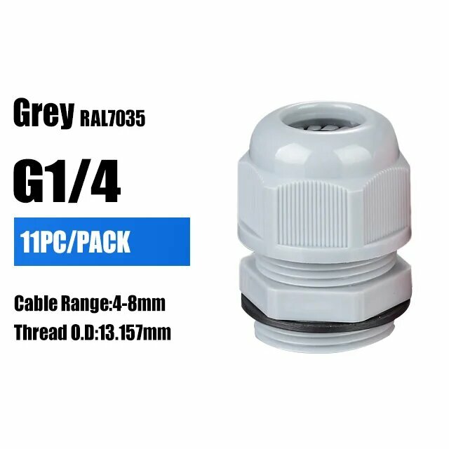 Нейлоновые кабельные вводы G3/8 G1/2 G1/4 G3/4 G1 G1-1/4 IP68 11PCS-G1 4