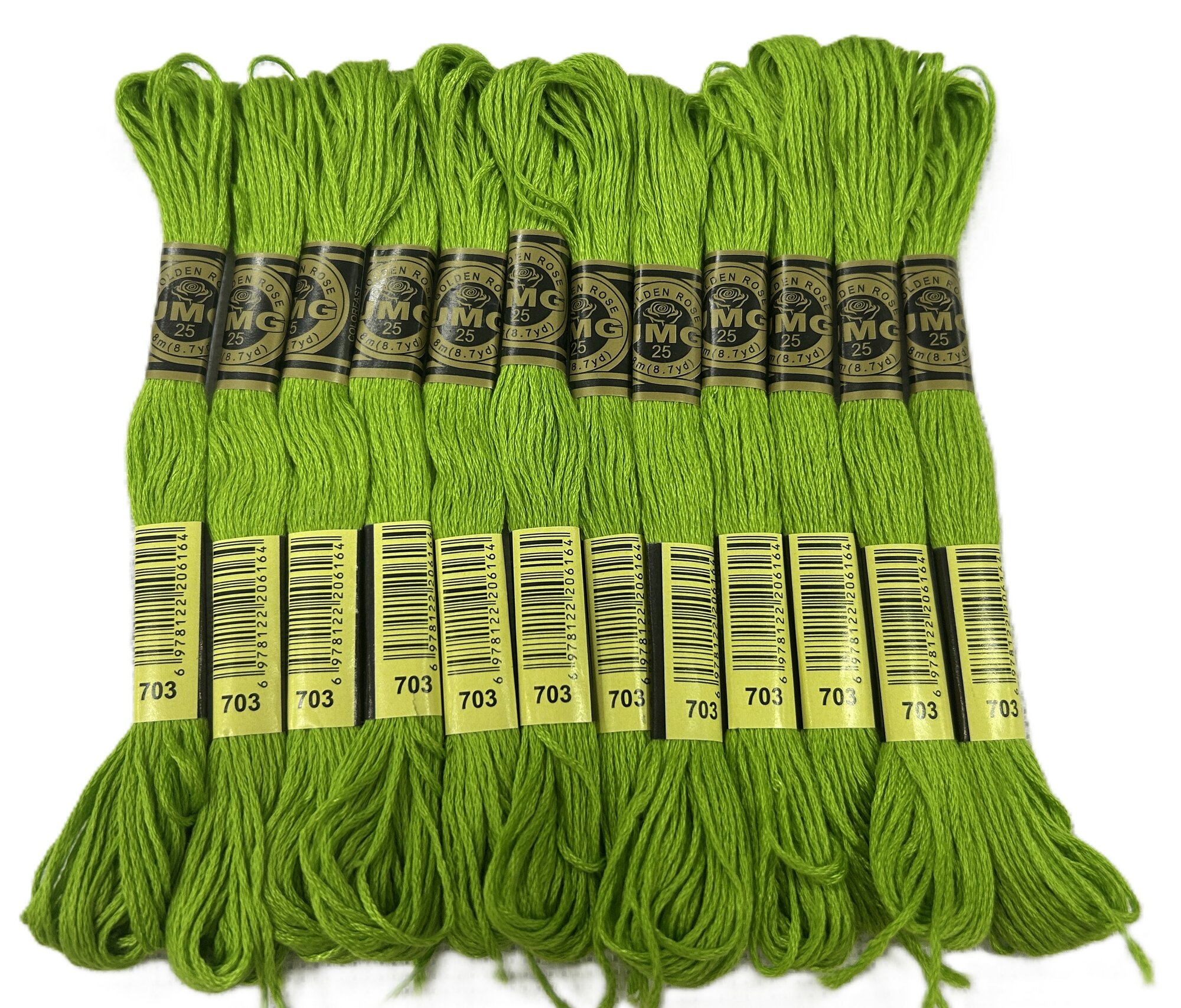 Нитки для вышивания JMC мулине (150-3866) 100% полиэфир 12 штук x 8 м