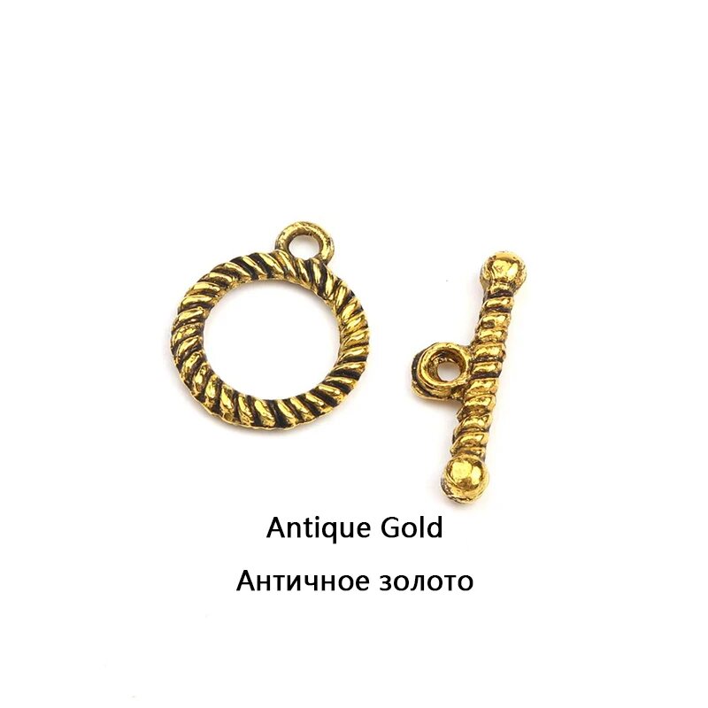 Металлические крючки для браслетов TRYTRYSEE, 10 шт, античные цвета Antique Gold