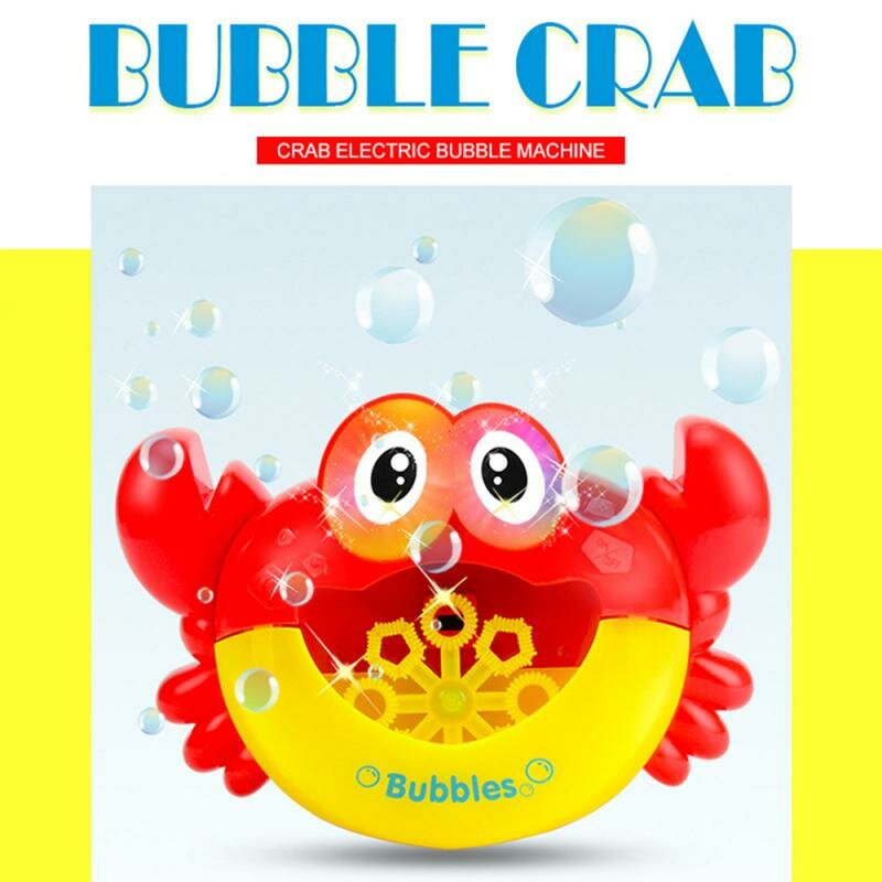 Автоматическая Crap Bubble Machine Музыкальный Bubble Maker Light Electric Bubble Making Bath Baby Toys Fun Bath Shower Outdoor Bathroom Toys Foam (Красный)