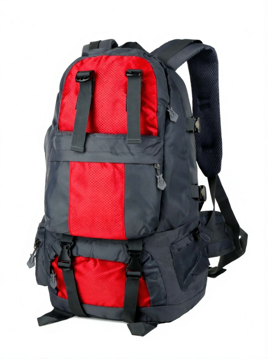 Рюкзак для путешествий 50L Объемный Дневной Рюкзак Много карманов Горный Рюкзак Шокозащищенный Рюкзак Для альпинизма Размер 29x10x42cm Цвет Красный Зеленый Синий Оранжевый Фиолетовый Армейский зеленый Материал Нейлон Закрытие Зippers Пол Унисекс Мужчины