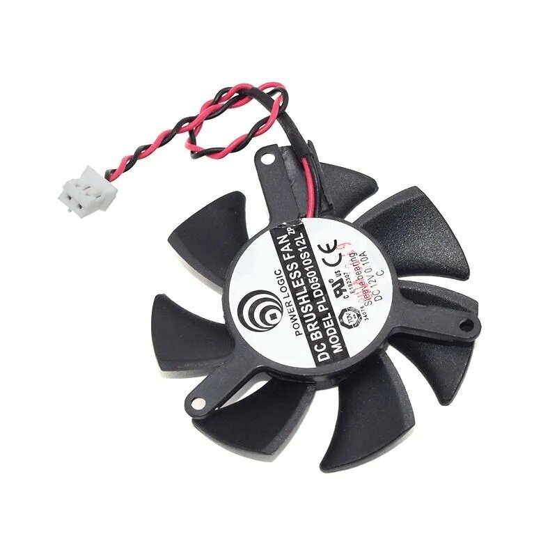 55 мм Новый вентилятор охлаждения видеокарт PLD05010S12L Расстояние между отверстиями 39 мм Применяется к GT220 GTS210
