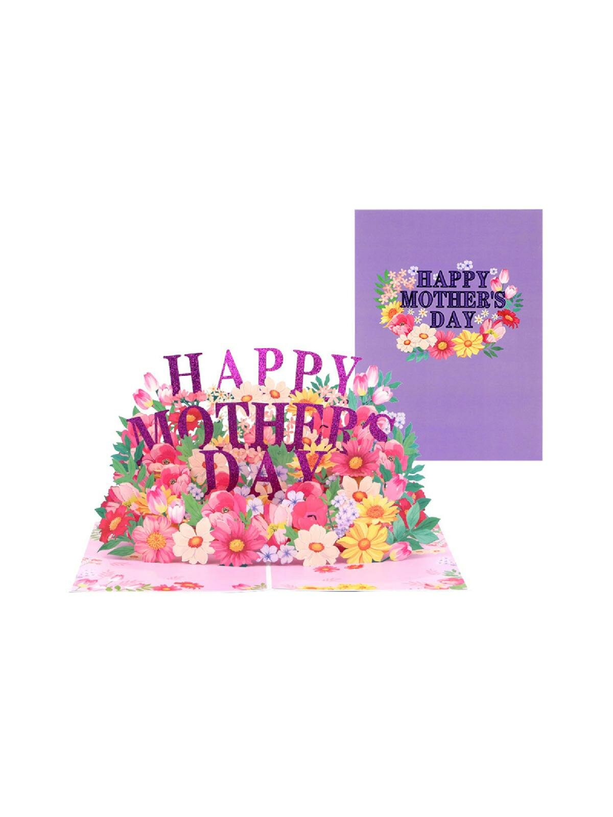 Элегантная 3D всплывающая открытка на День матери, поздравительная открытка ручной работы с конвертом