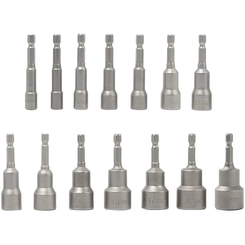 Головки(насадки) для шуруповерта, набор, 1/4", набор 14 шт.