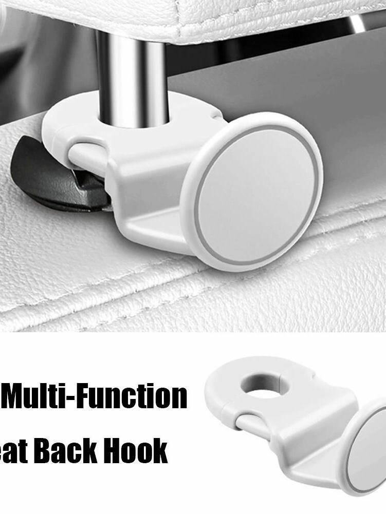 Вешалка-крючок на подголовник в автомобиль 1 крюка. Крючки для сумок в авто, Держатели на подголовник в автомобиль, крючки для пакетов, черный