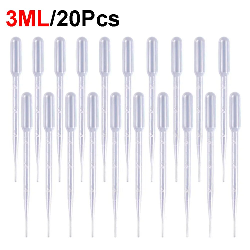 Одноразовые пластиковые пипетки 1/2/3 мл 1Set(20Pcs), 3ML 20pcs